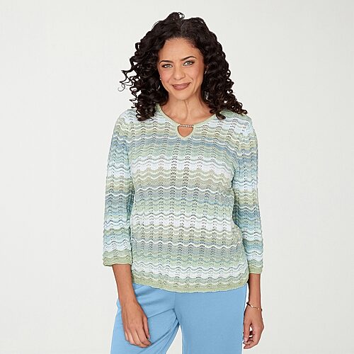 Click here for Alfred Dunner St Augustine Womens Split Crew Neck... prices