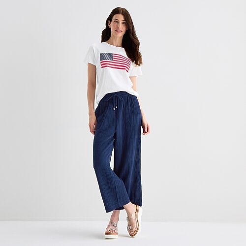 Click here for St. Johns Bay Womens Straight Cropped Pant  Large... prices