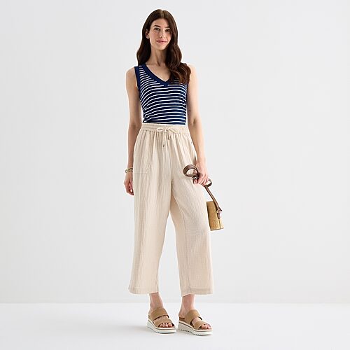Click here for St. Johns Bay Womens Straight Cropped Pant  X-larg... prices