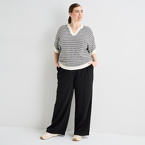 Click here for Stylus Womens Plus Wide Leg Mid Rise Trouser  1x... prices