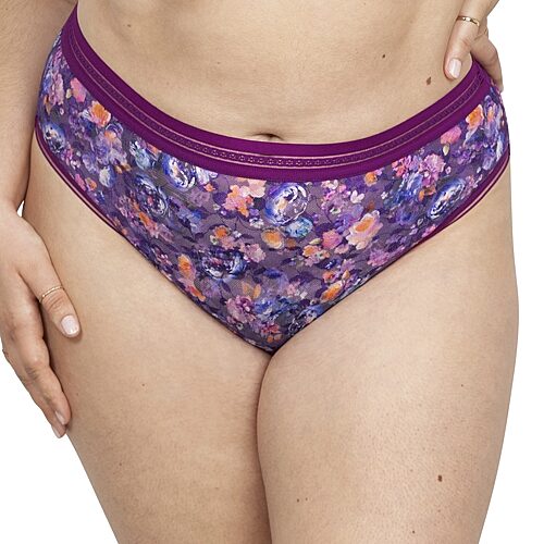 Click here for Curvy Couture Sheer Mesh Briefs 1313S  Small  Purp... prices