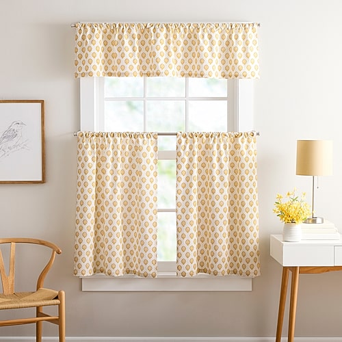 Click here for CHF Kiara 3-pc. Rod Pocket Window Tier  One Size... prices
