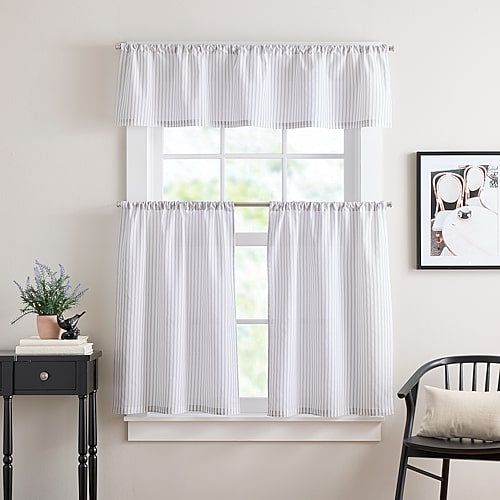 Click here for CHF James 3-pc. Rod Pocket Window Tier  One Size... prices