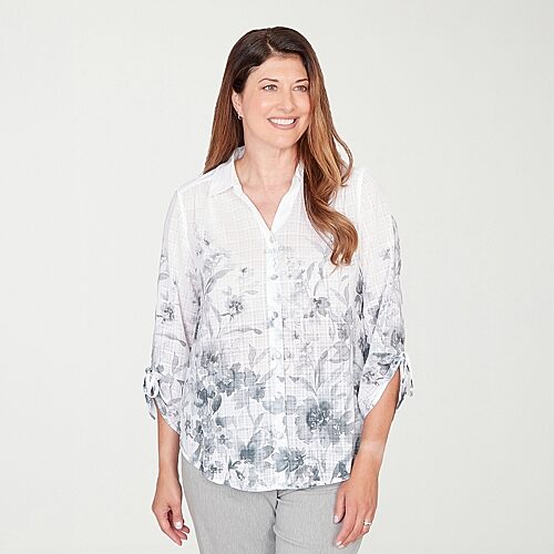 Click here for Alfred Dunner Al Fresco Womens 3/4 Sleeve Regular... prices