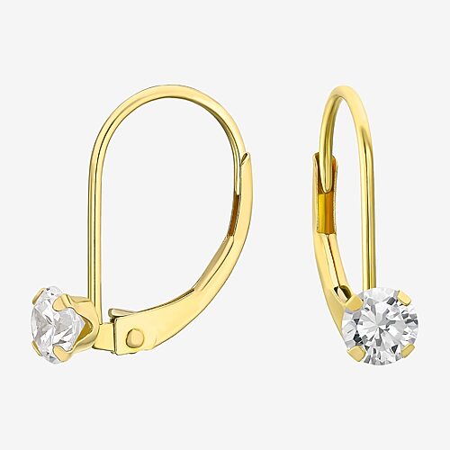 Click here for Womens Cubic Zirconia 14K Gold Drop Earrings  One... prices