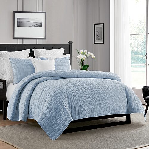 Click here for Swift Home Crinkle Enzyme Wash Quilted Coverlet/Be... prices