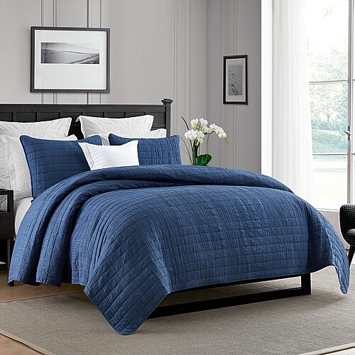 Click here for Swift Home Crinkle Enzyme Wash Quilted Coverlet/Be... prices