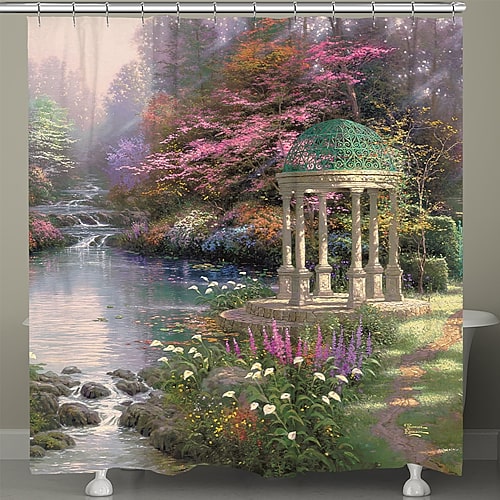 Click here for Thomas Kinkade The Garden Of Prayer Shower Curtain... prices