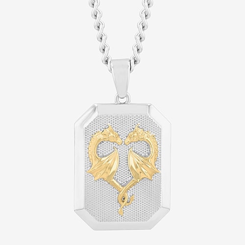 Click here for Mens Stainless Steel Dog Tag 24 Inch Pendant Neckl... prices
