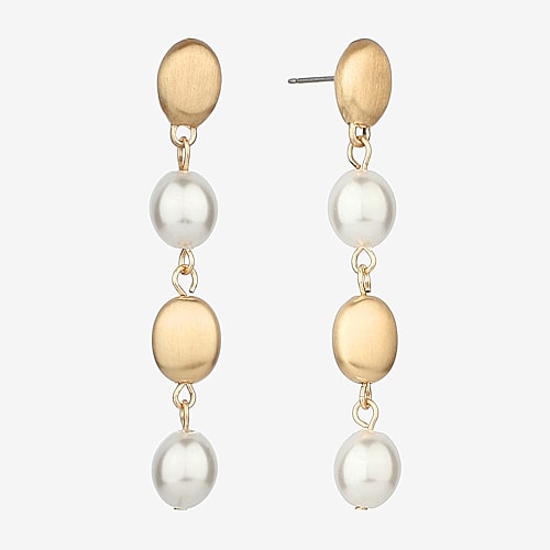 Click here for Monet Jewelry Gold Tone Womens Simulated Pearl Hyp... prices