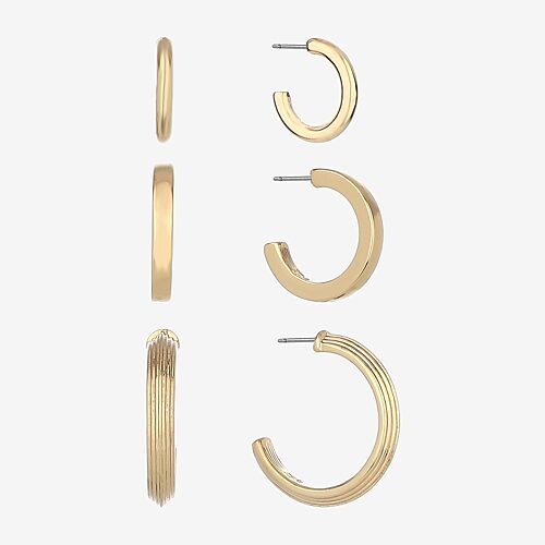 Click here for Monet Jewelry Gold Tone Womens Hypoallergenic 3 Pa... prices