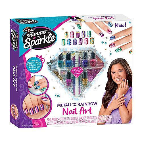 Click here for Shimmer N Sparkle: Metallic Rainbow Nail Art - Ope... prices