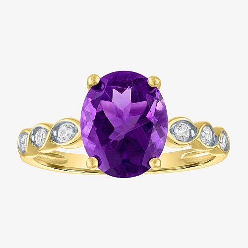 Click here for Womens Diamond Accent Genuine Purple Amethyst 10K... prices