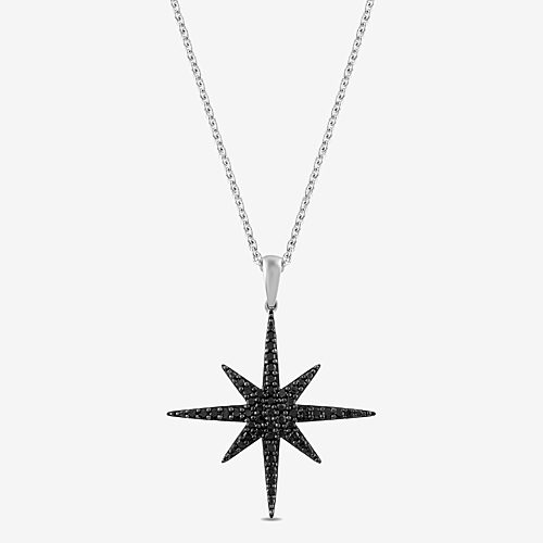 Click here for Midnight Black North Star Womens 1/4 CT. T.W. Natu... prices