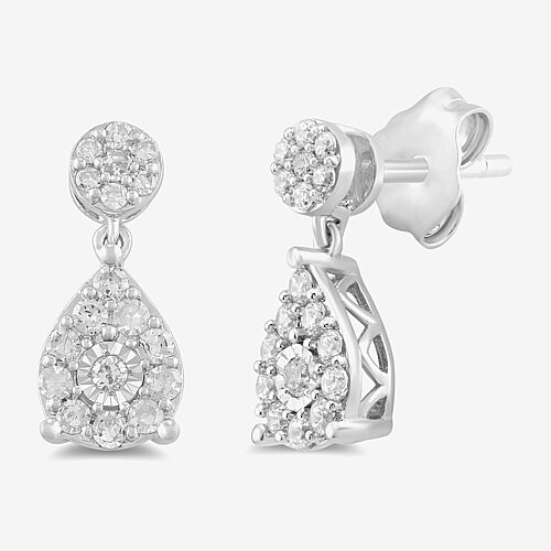 Click here for Womens 1/3 CT. T.W. Lab Grown White Diamond Sterli... prices