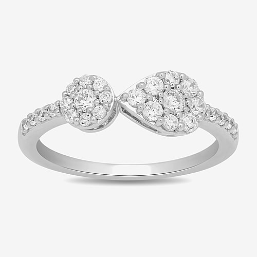 Click here for Womens 1/2 CT. T.W. Lab Grown White Diamond Sterli... prices