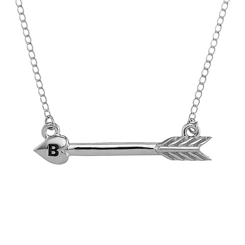 Click here for Personalized Sterling Silver Initial Arrow Pendant... prices