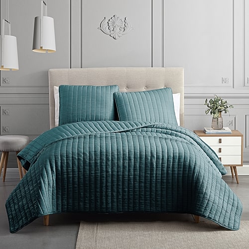 Click here for Riverbrook Home Moonstone 3-pc. Solid Quilt Set  O... prices