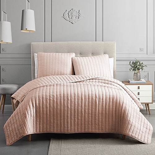 Click here for Riverbrook Home Moonstone 3-pc. Solid Quilt Set  O... prices