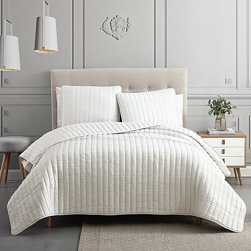 Click here for Riverbrook Home Moonstone 3-pc. Solid Quilt Set  O... prices