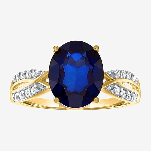 Click here for Womens Lab Created Blue Sapphire 10K Gold Sterling... prices