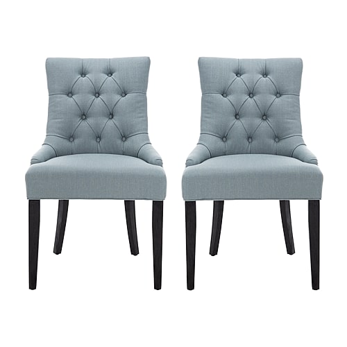 Click here for Abby Tufted Side Chair Set of Two  One Size  Blue prices
