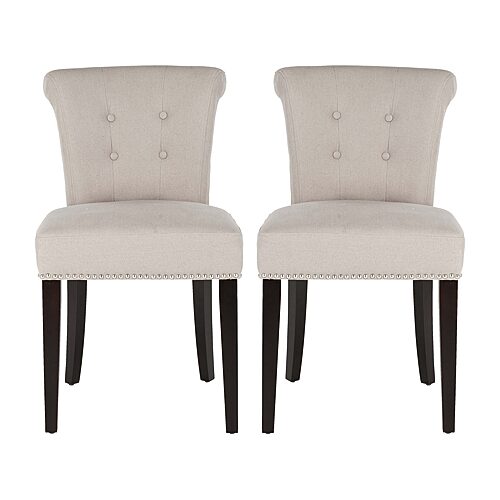 Sinclair Ring Side Chair Set of Two  One Size  Beige