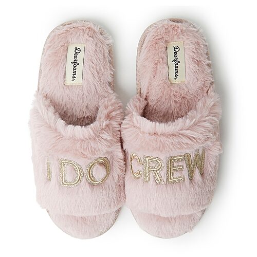 Click here for Dearfoams Lane Bridal Womens Memory Foam Slip-On S... prices