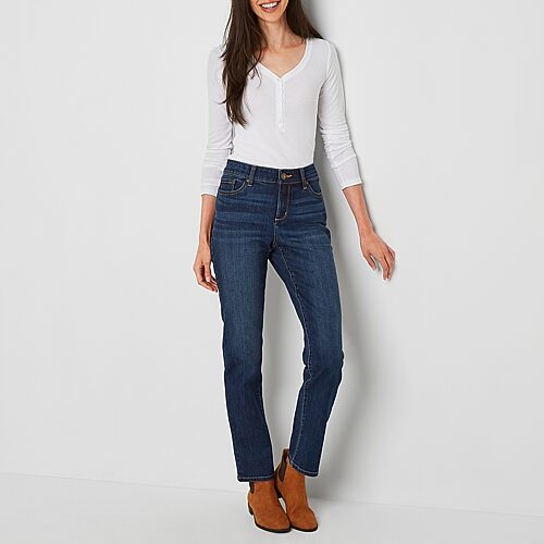 Click here for St. Johns Bay Womens Tall Mid Rise Stretch Fabric... prices
