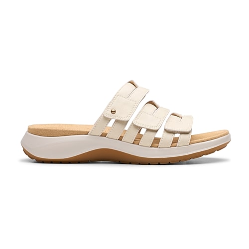 Click here for Clarks Womens Maelynn Flat Sandals  7 Medium  Whit... prices