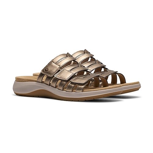 Click here for Clarks Womens Maelynn Flat Sandals  9 1/2 Wide  Mu... prices