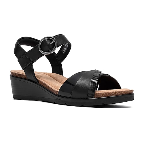 Click here for Clarks Womens Kacha Twist Wedge Sandals  7 Wide  B... prices