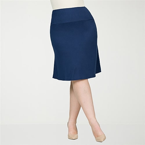 Click here for Plus Size 24/7 Comfort Apparel A-Line Knee Length... prices