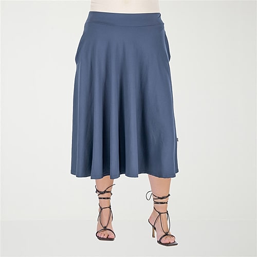 Click here for Plus Size 24/7 Comfort Apparel Pleated Pocket Midi... prices
