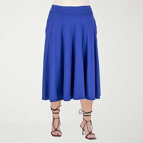 Click here for Plus Size 24/7 Comfort Apparel Pleated Pocket Midi... prices