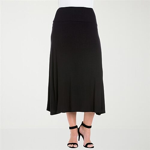 Click here for Plus Size 24/7 Comfort Apparel Elastic Waist Maxi... prices
