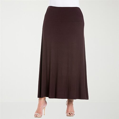 Click here for Plus Size 24/7 Comfort Apparel Elastic Waist Maxi... prices