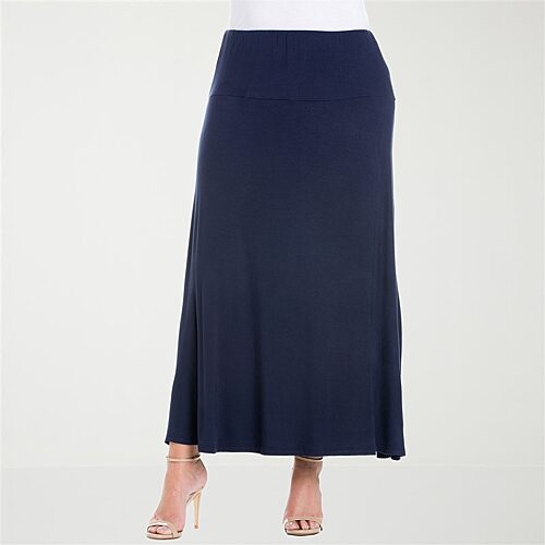 Click here for Plus Size 24/7 Comfort Apparel Elastic Waist Maxi... prices