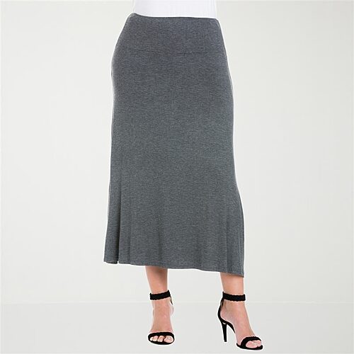 Click here for Plus Size 24/7 Comfort Apparel Elastic Waist Maxi... prices