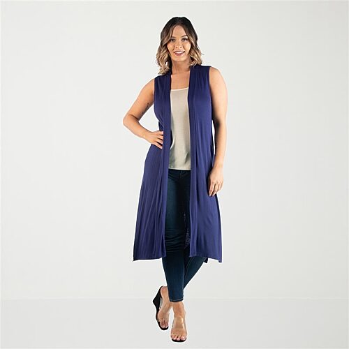 Click here for Plus Size 24/7 Comfort Apparel Long Sleeveless Car... prices