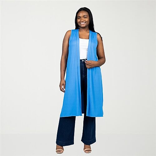Click here for Plus Size 24/7 Comfort Apparel Long Sleeveless Car... prices