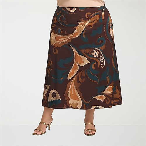 Click here for 24seven Comfort Apparel Plus Size Elastic Waist Mi... prices