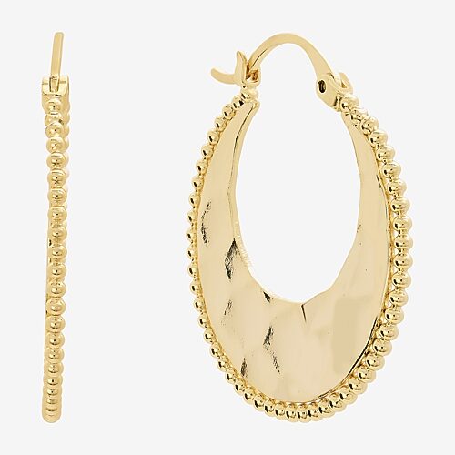 Click here for Silver Reflections Hammered Womens 14K Gold Over B... prices