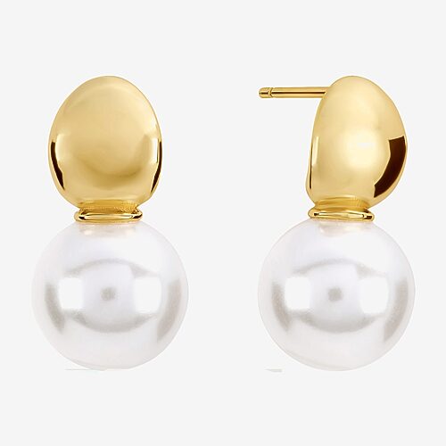 Click here for Sparkle Allure Womens White Simulated Pearl 14K Go... prices