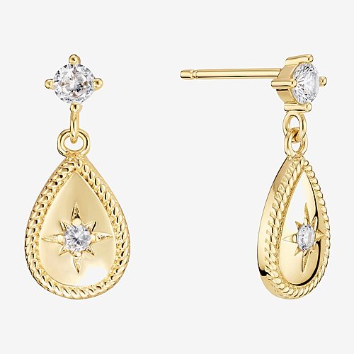 Click here for Sparkle Allure Womens Cubic Zirconia 14K Gold Over... prices