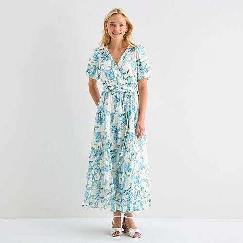 Click here for MSK Womens V Neck Short Sleeve Puffed Maxi Dress... prices