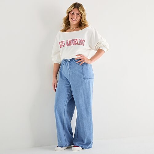 Click here for Forever 21 Womens Juniors Plus Straight Pull-On Pa... prices