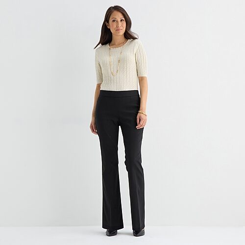 Click here for Liz Claiborne Lisa Womens Flare Pull-On Pant  6  B... prices