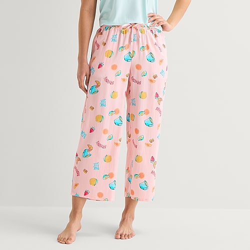 Click here for Sleep Chic Womens Poplin Pajama Capri Pant  Medium... prices
