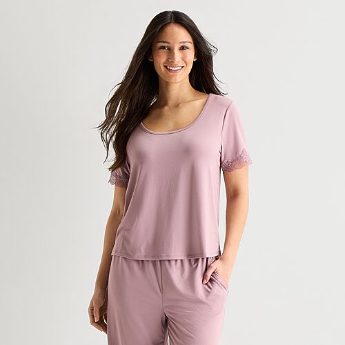 Click here for Ambrielle Womens Scoop Neck Short Sleeve Pajama To... prices